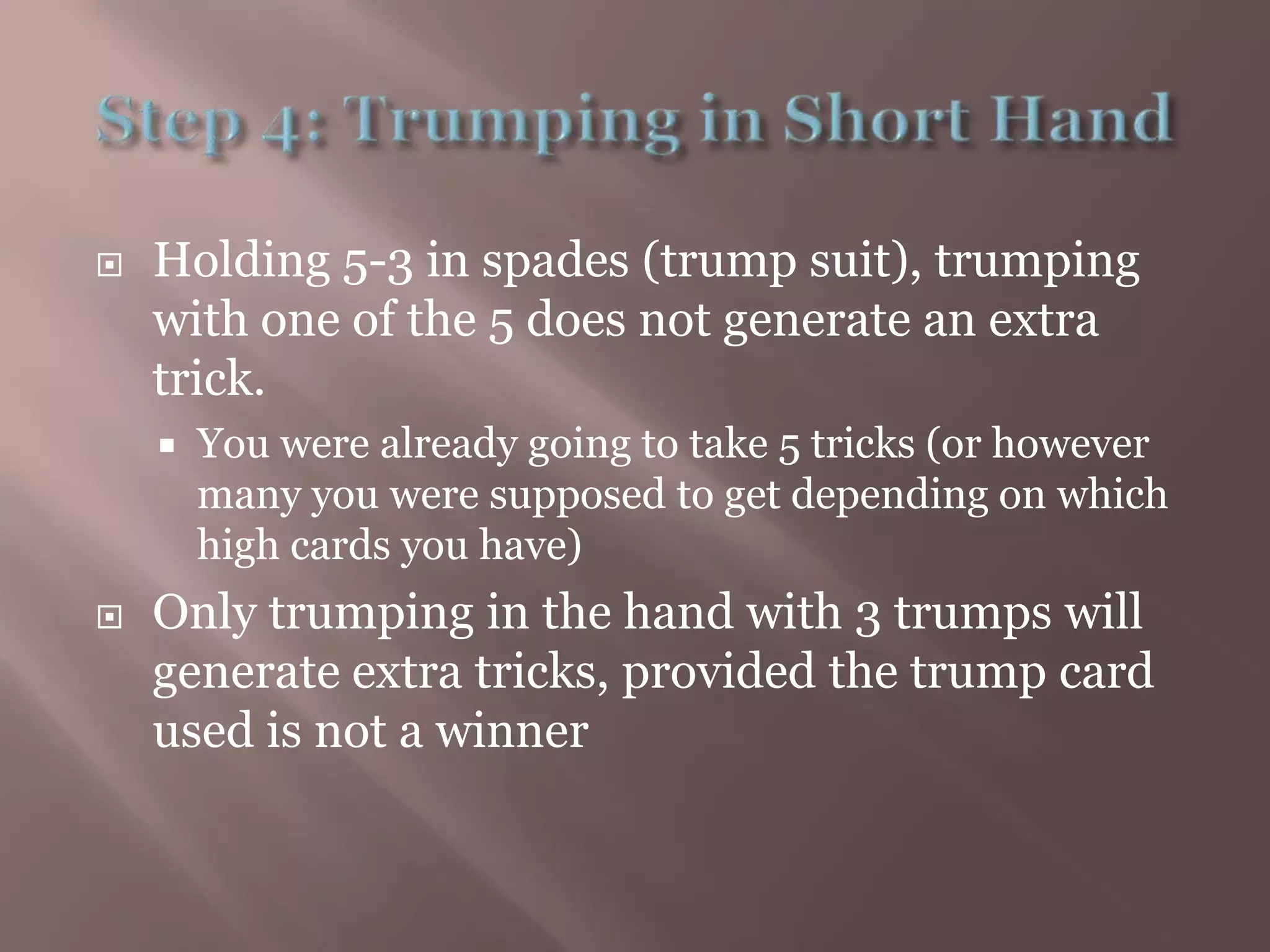 Lesson 5 Basic Declarer Play | PPTX