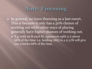 Lesson 5 Basic Declarer Play | PPTX