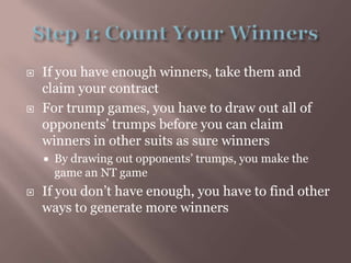 Lesson 5 Basic Declarer Play | PPTX