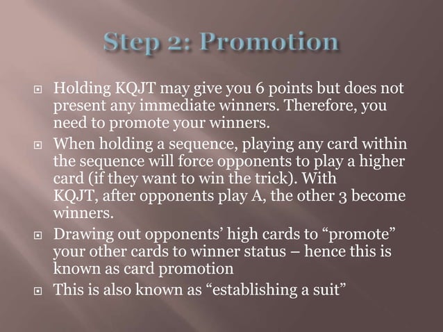 Lesson 5 Basic Declarer Play | PPTX