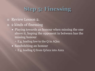 Lesson 5 Basic Declarer Play | PPTX