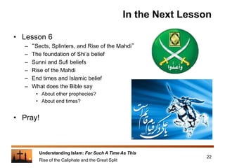 Lesson 5 Caliphate and the Great Split | PPT