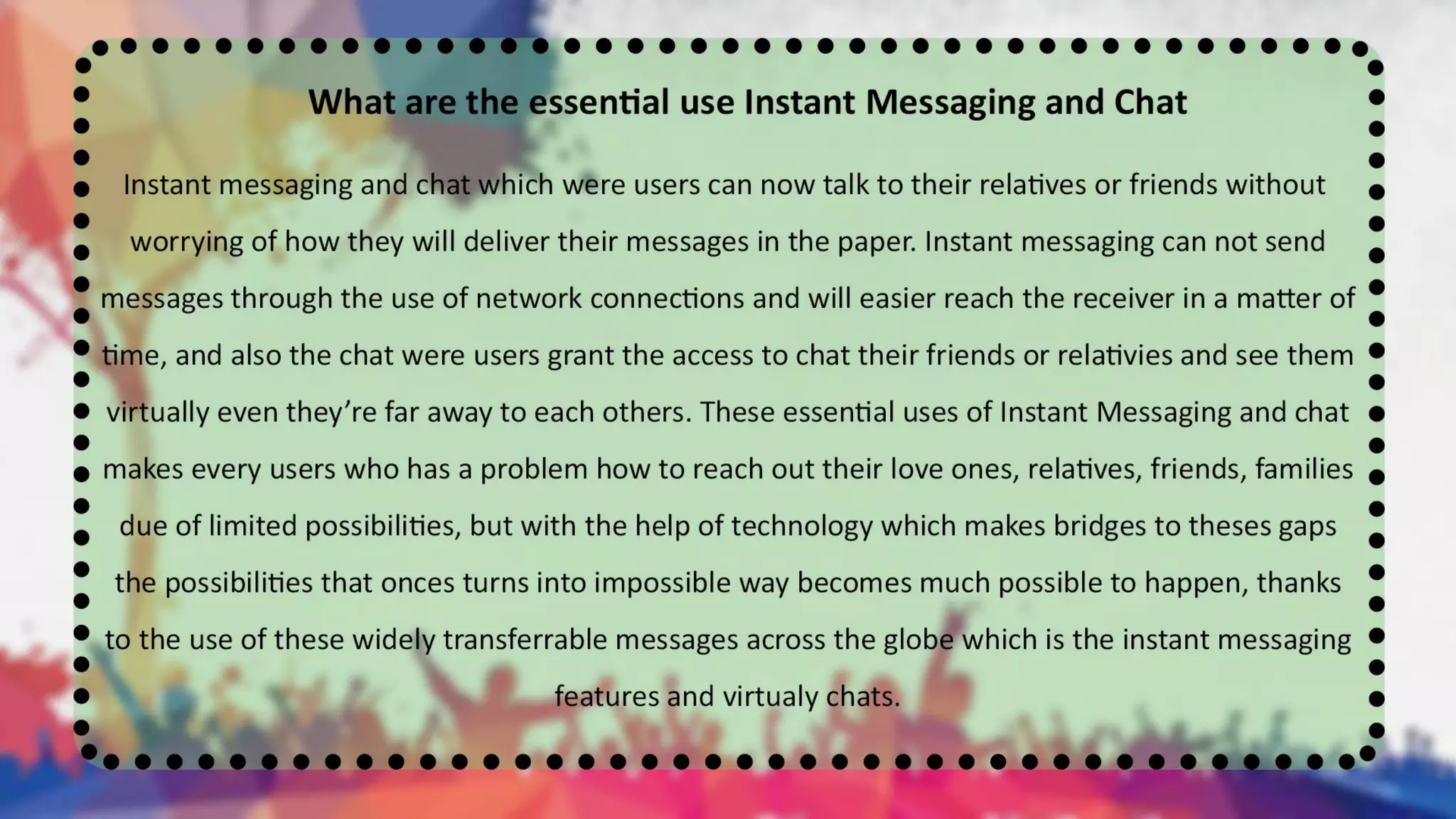 Lesson 5 chat and instant message | PPT