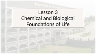 Lesson 5-Chemical And Biological Foundations of Life.pptx | Chemistry ...