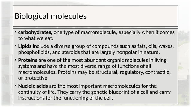 Lesson 5-Chemical And Biological Foundations of Life.pptx | Chemistry ...