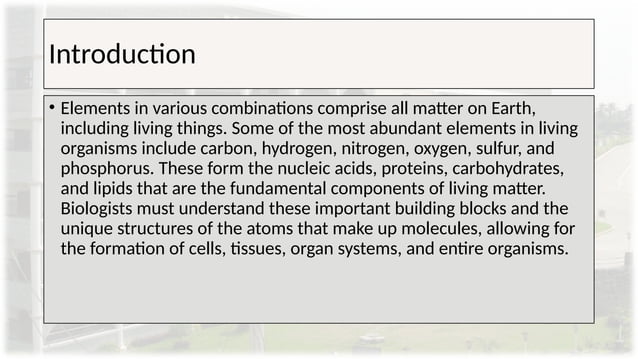 Lesson 5-Chemical And Biological Foundations of Life.pptx | Chemistry ...