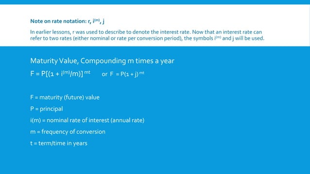 Lesson 5 compounding more than once a year | PPTX | Stocks and Bonds | Personal Investing