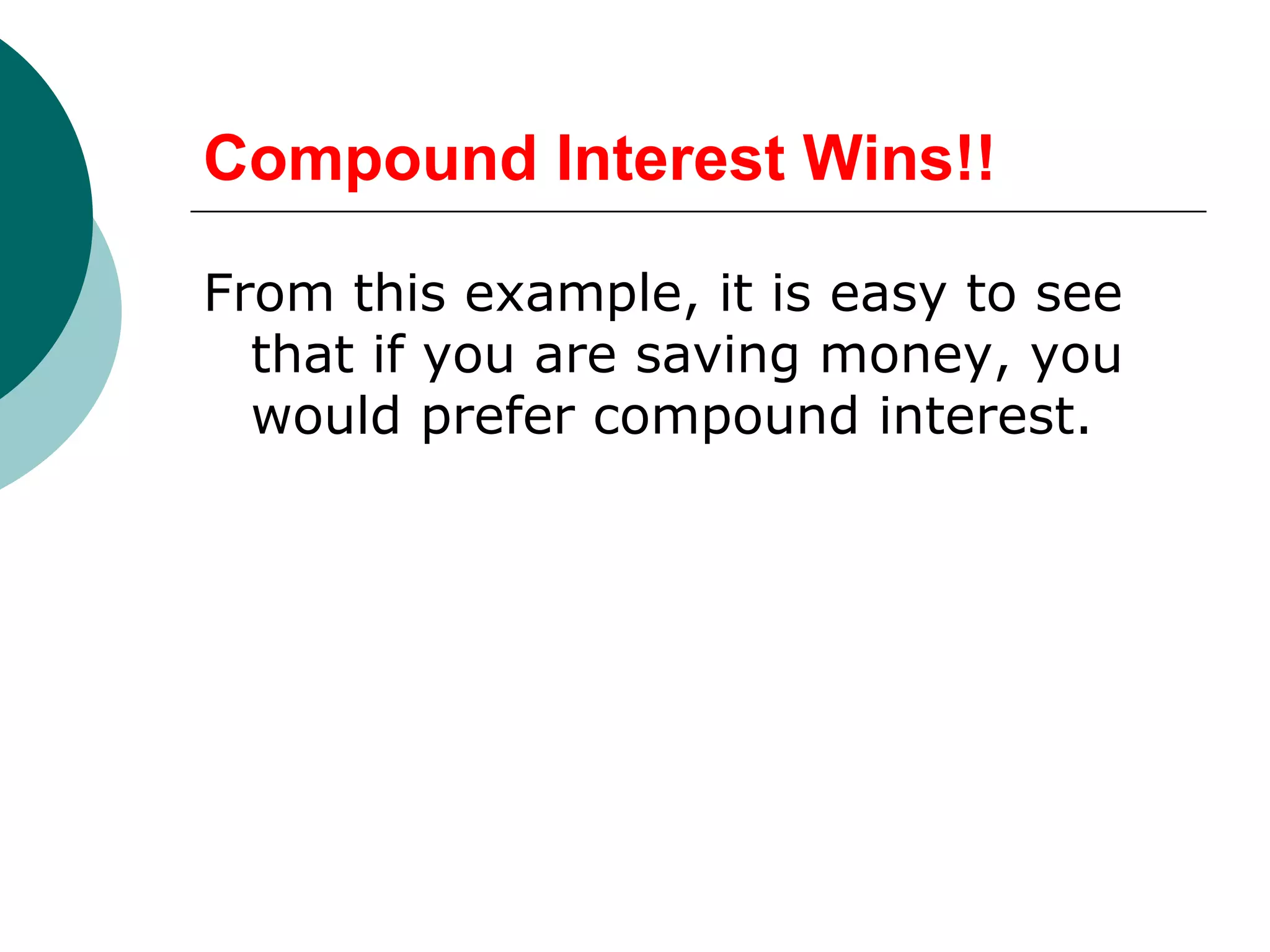 Lesson 5 - Compound Interest.ppt | Stocks and Bonds | Personal Investing