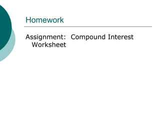 Lesson 5 - Compound Interest.ppt