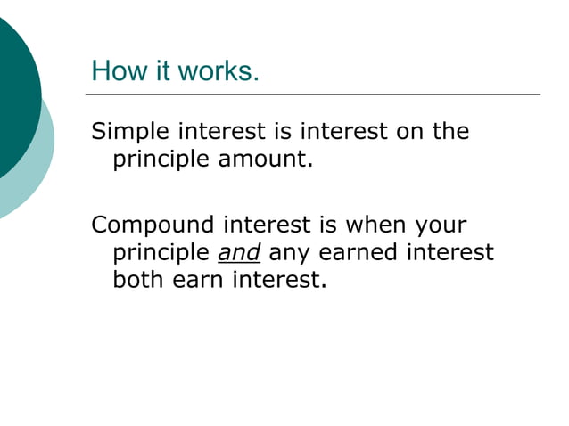 Lesson 5 - Compound Interest.ppt | Stocks and Bonds | Personal Investing