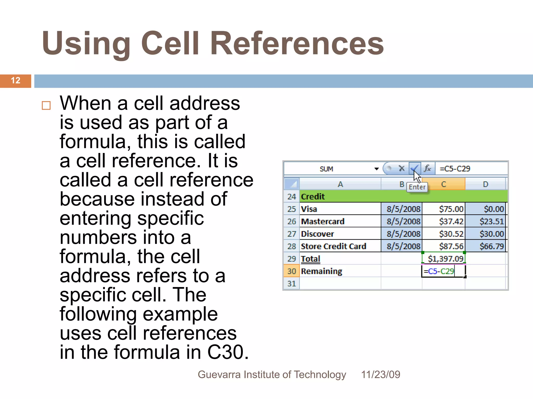 Lesson5 creating simple formula | PPTX