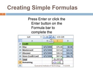 Lesson5 creating simple formula | PPTX
