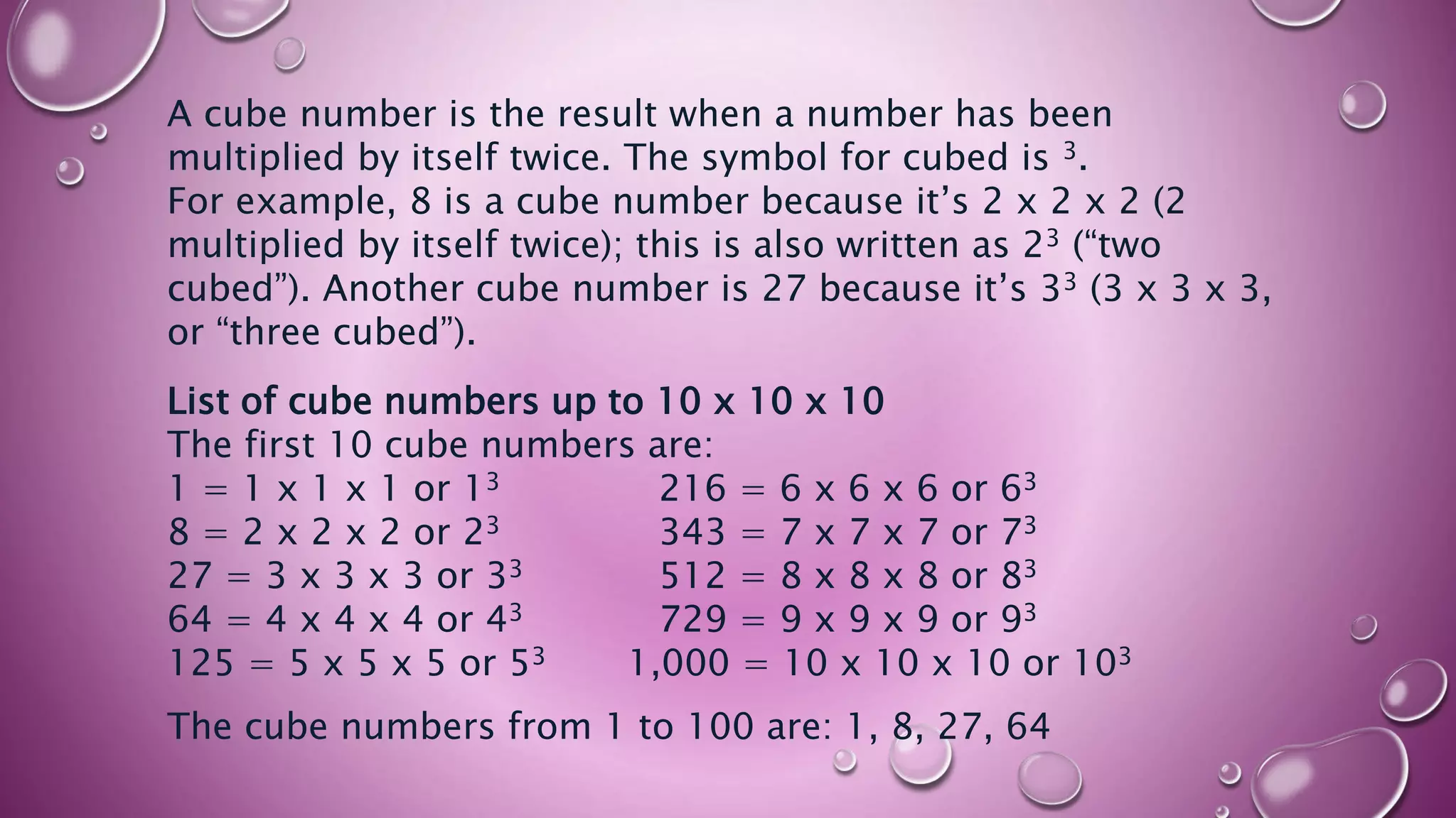 Lesson 5 cube numbers | PPTX