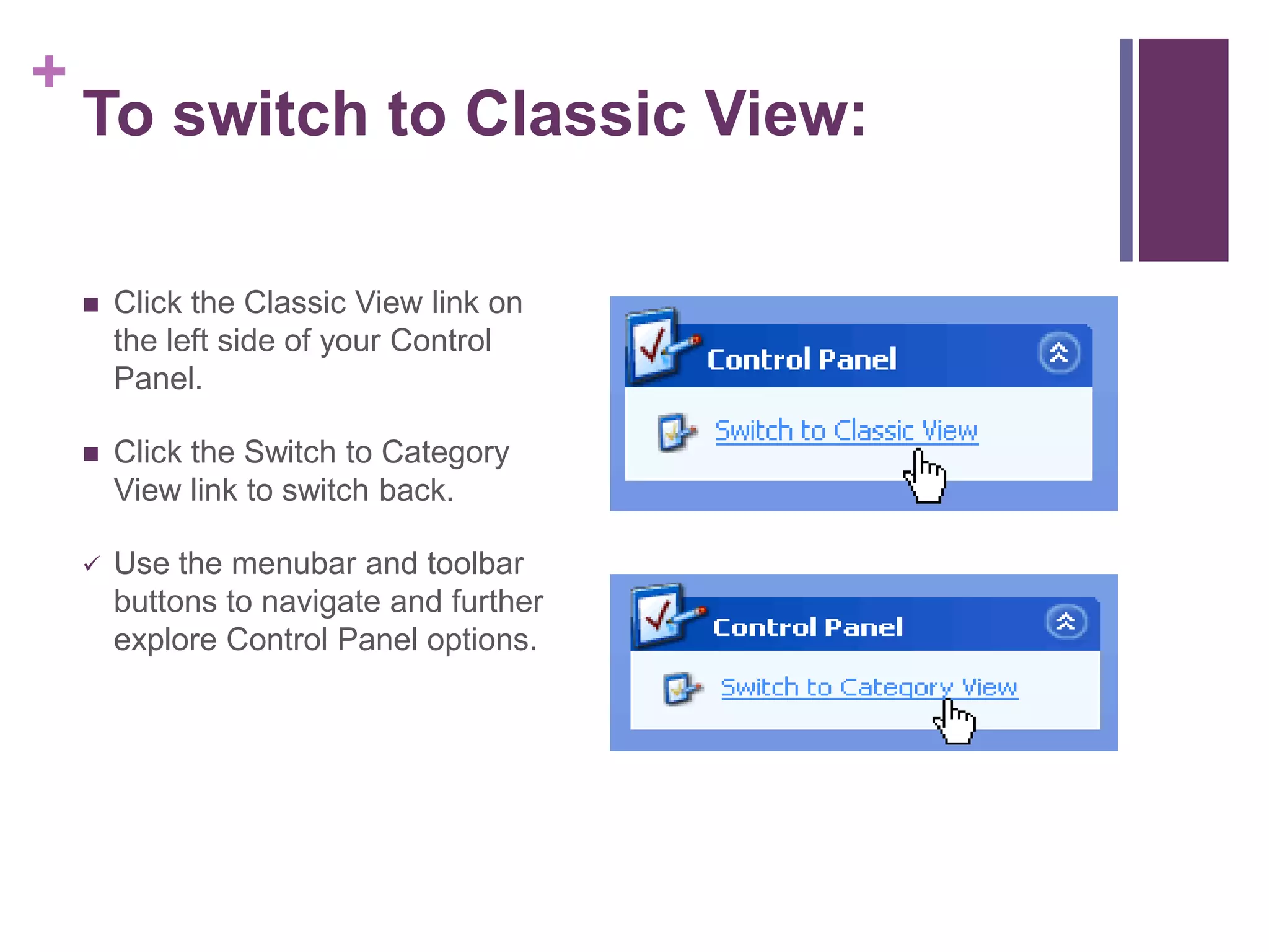 Lesson5 Customizing windows | PPTX | Operating Systems | Computer Software and Applications
