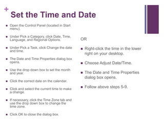 Lesson5 Customizing windows | PPTX | Operating Systems | Computer Software and Applications