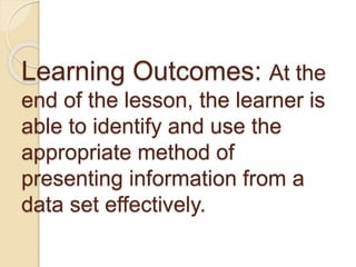 Lesson 5 data presentation | PPTX