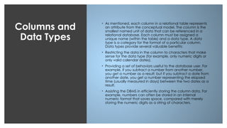Data Types and Physical Data Models v 123 | PPTX