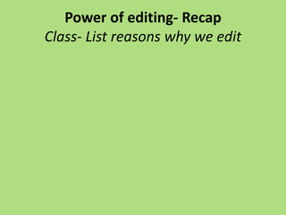 Lesson 5 editing techniques | PPTX