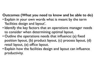 Lesson 5 facilities design and layout | PDF