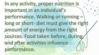 Lesson 5- Fuel for Performance (PE and Health) | PPTX