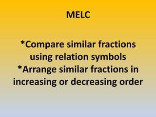 Lesson 5 - Comparing and Ordering Similar Fractions | PPTX