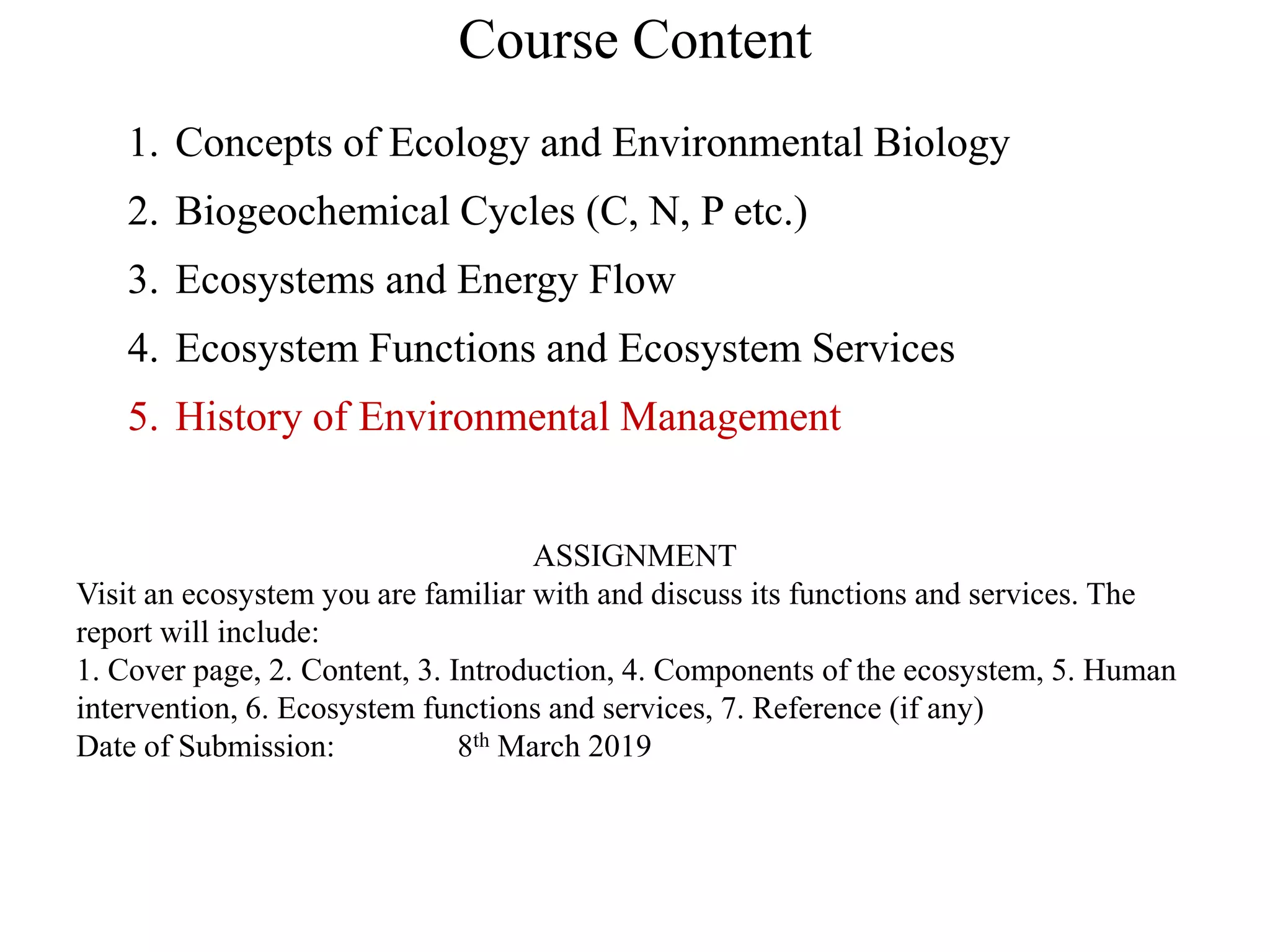 Lesson 5 History of environmental management | PPT