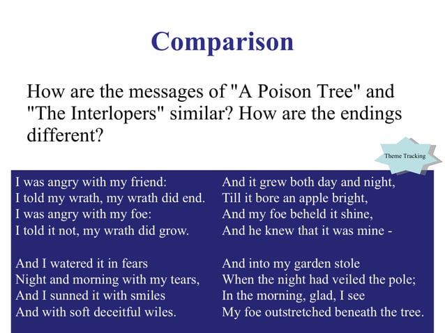 Lesson 5 interlopers, & a poison tree | PPT