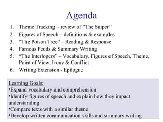 Lesson 5 interlopers, & a poison tree | PPT