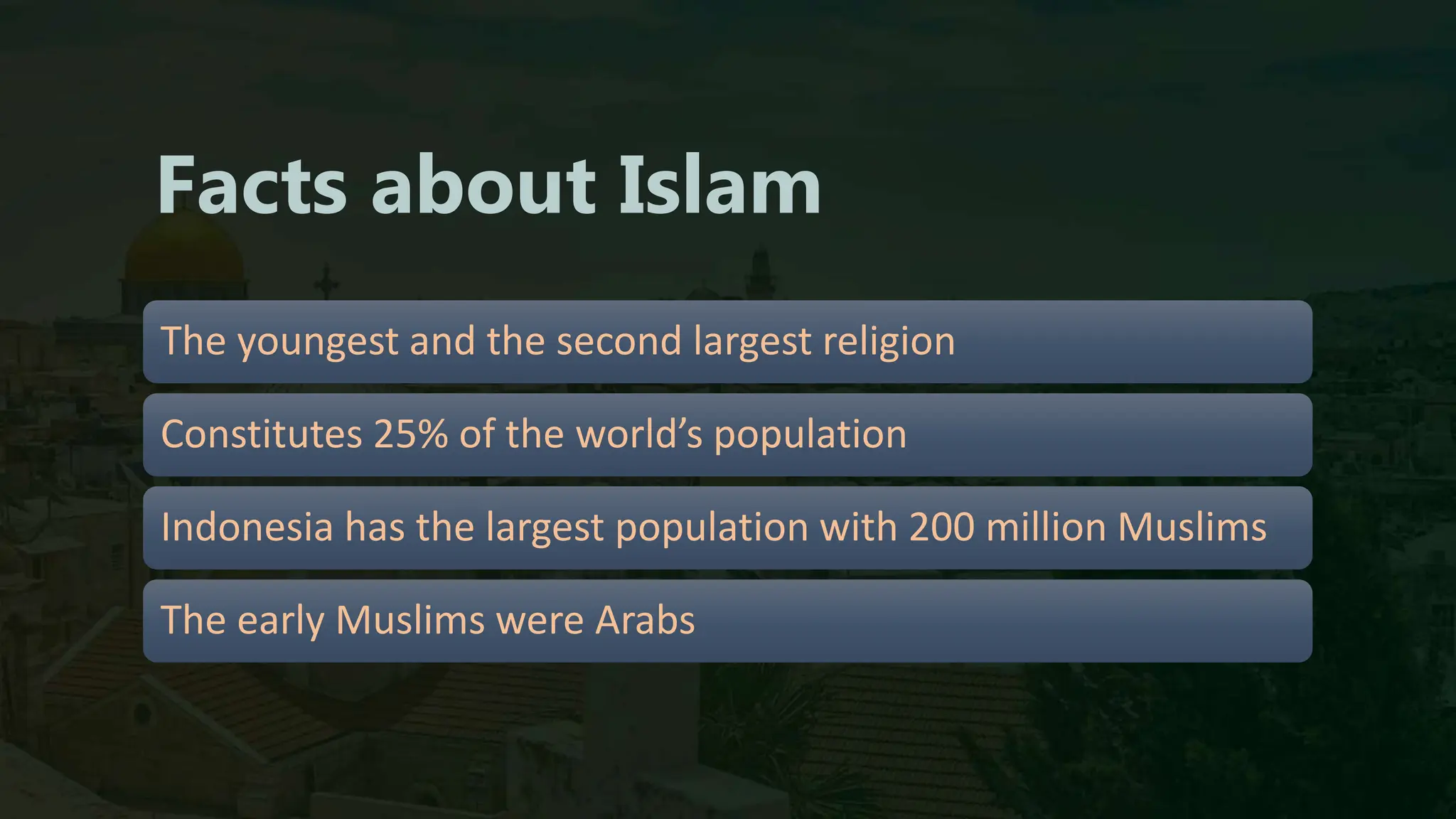 Introduction to World Religions and Belief Systems Lesson 5 - Islam.pptx