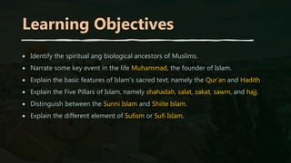 Introduction to World Religions and Belief Systems Lesson 5 - Islam.pptx