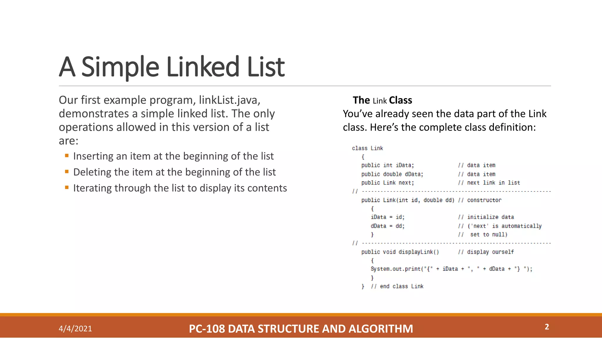 Lesson 5 link list | PPT
