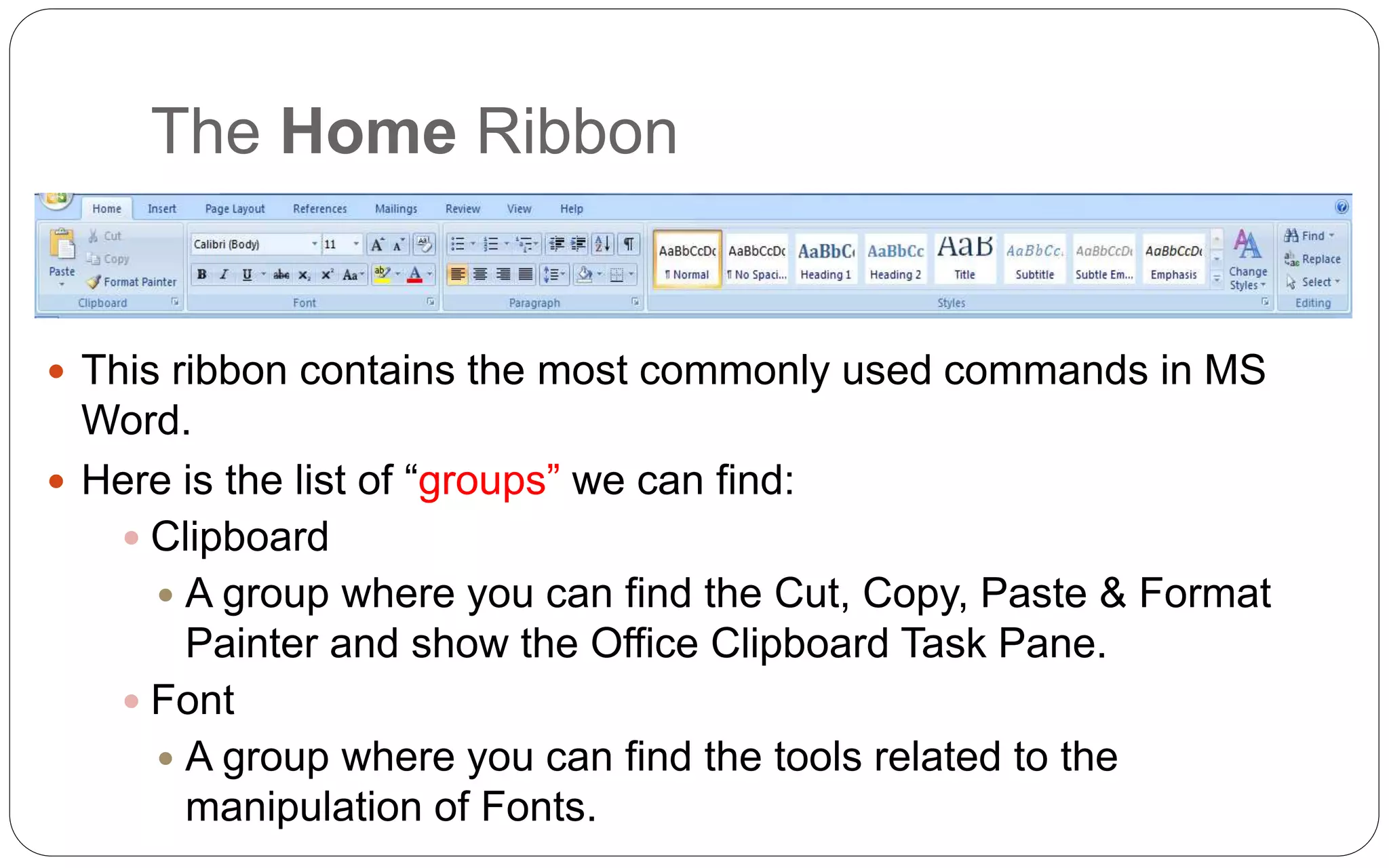 Lesson 5 ms office word 2007 | PPTX