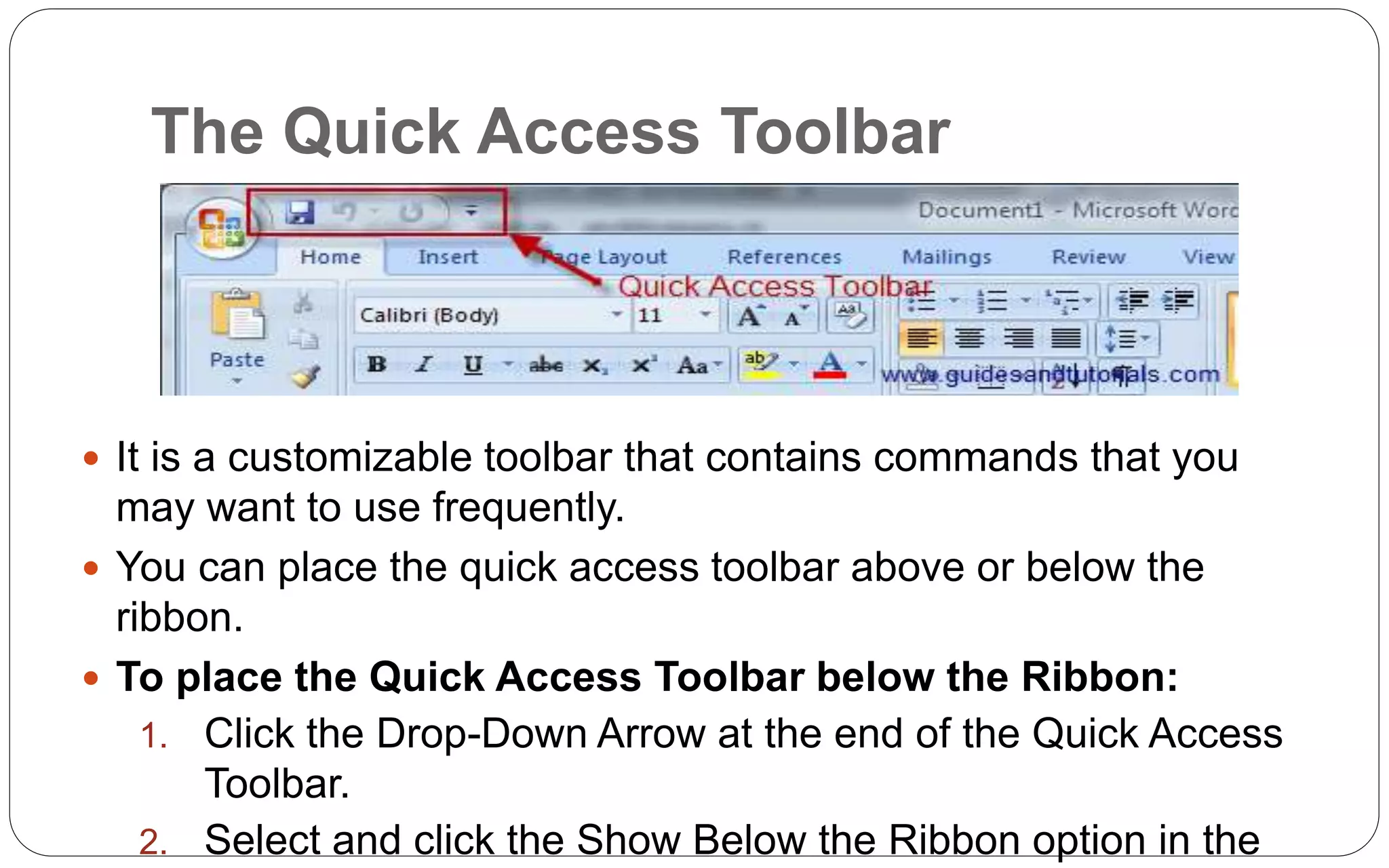 Lesson 5 ms office word 2007 | PPTX