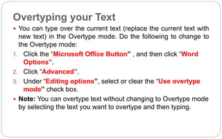 Lesson 5 ms office word 2007 | PPTX