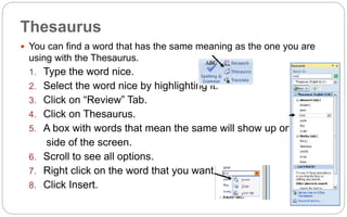 Lesson 5 ms office word 2007 | PPTX