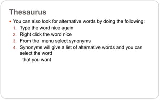 Lesson 5 ms office word 2007 | PPTX