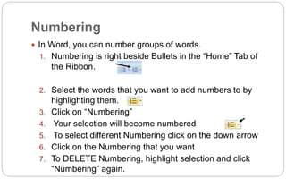 Lesson 5 ms office word 2007 | PPTX