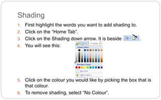 Lesson 5 ms office word 2007 | PPTX