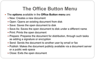 Lesson 5 ms office word 2007 | PPTX