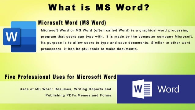 Lesson 5 What is a word processor | PPT