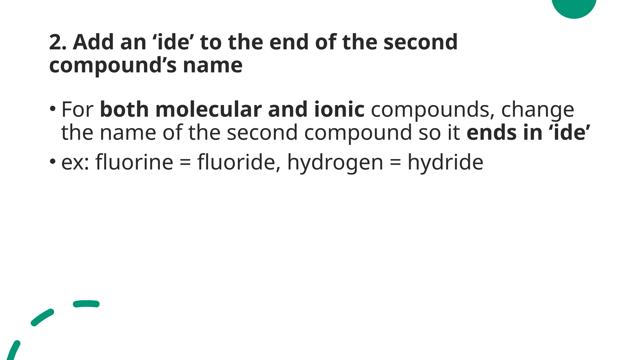 Lesson 5 - Naming Compounds (Nomenclature0.pptx | Chemistry | Science