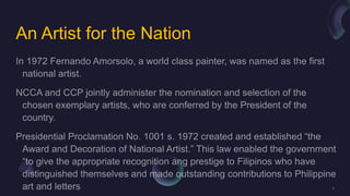 Contemporary Philippine Arts - Lesson 5 - National Artisits.pptx