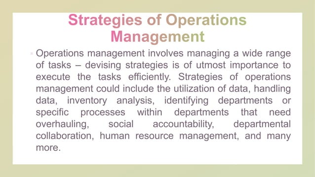 OPERATION MANAGEMENT.pptx | Free Download
