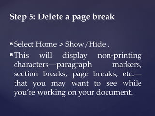 TLE 7 Lesson 5 - How to perform Page Break.pptx