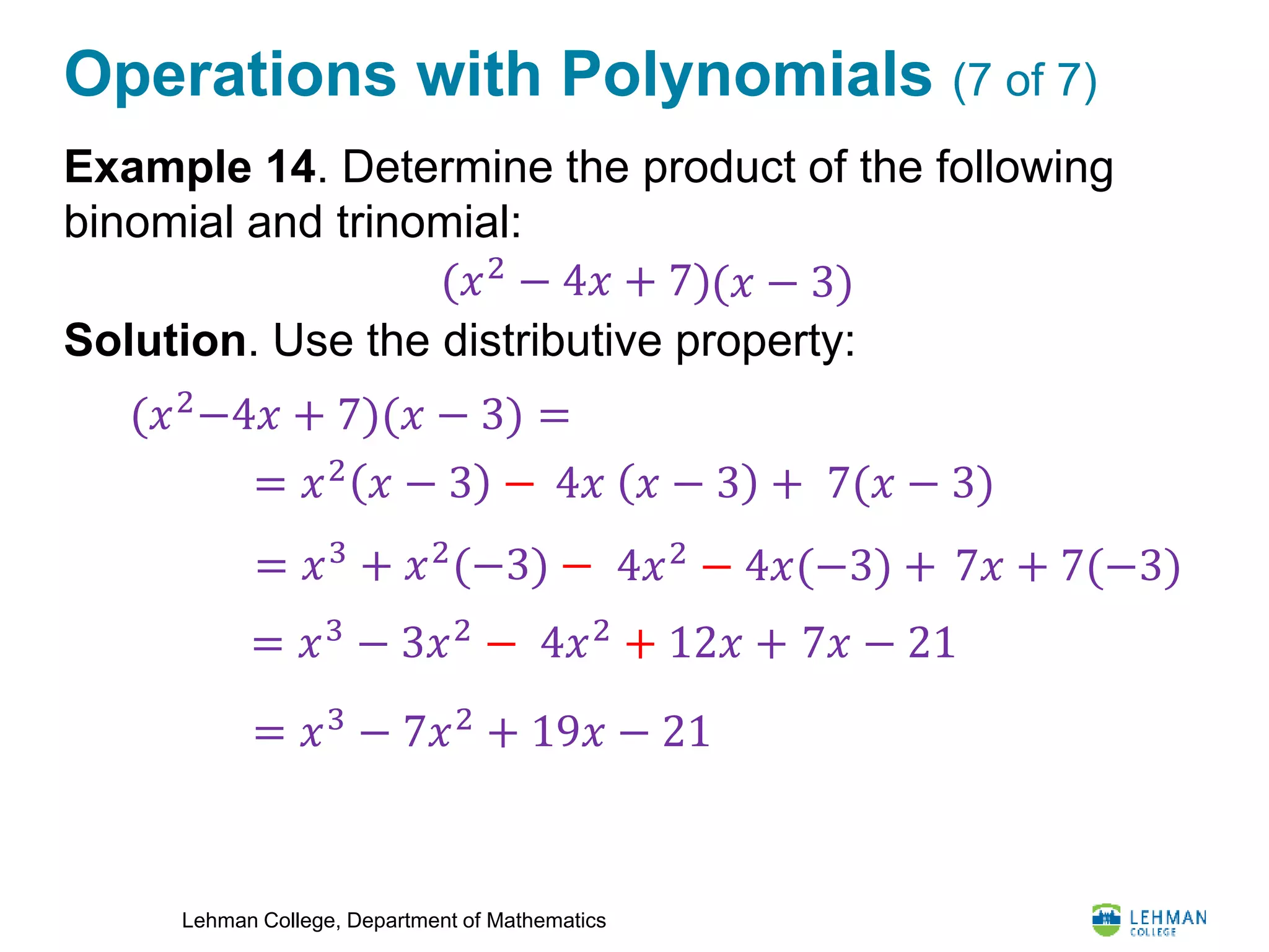 Lesson 5: Polynomials | PPTX