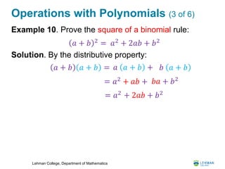 Lesson 5: Polynomials | PPTX