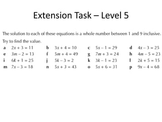 Lesson 5 solving linear equations | PPTX