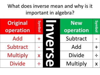 Lesson 5 solving linear equations | PPTX