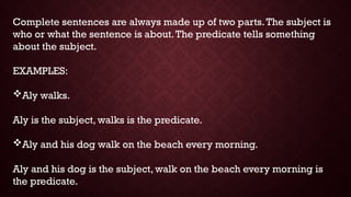 Lesson 5 - Subject and Predicate - Types of Sentences.pptx