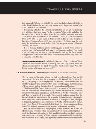 Lesson 5 | Teacher's edition | Christ as the Lord of the Sabbath ...